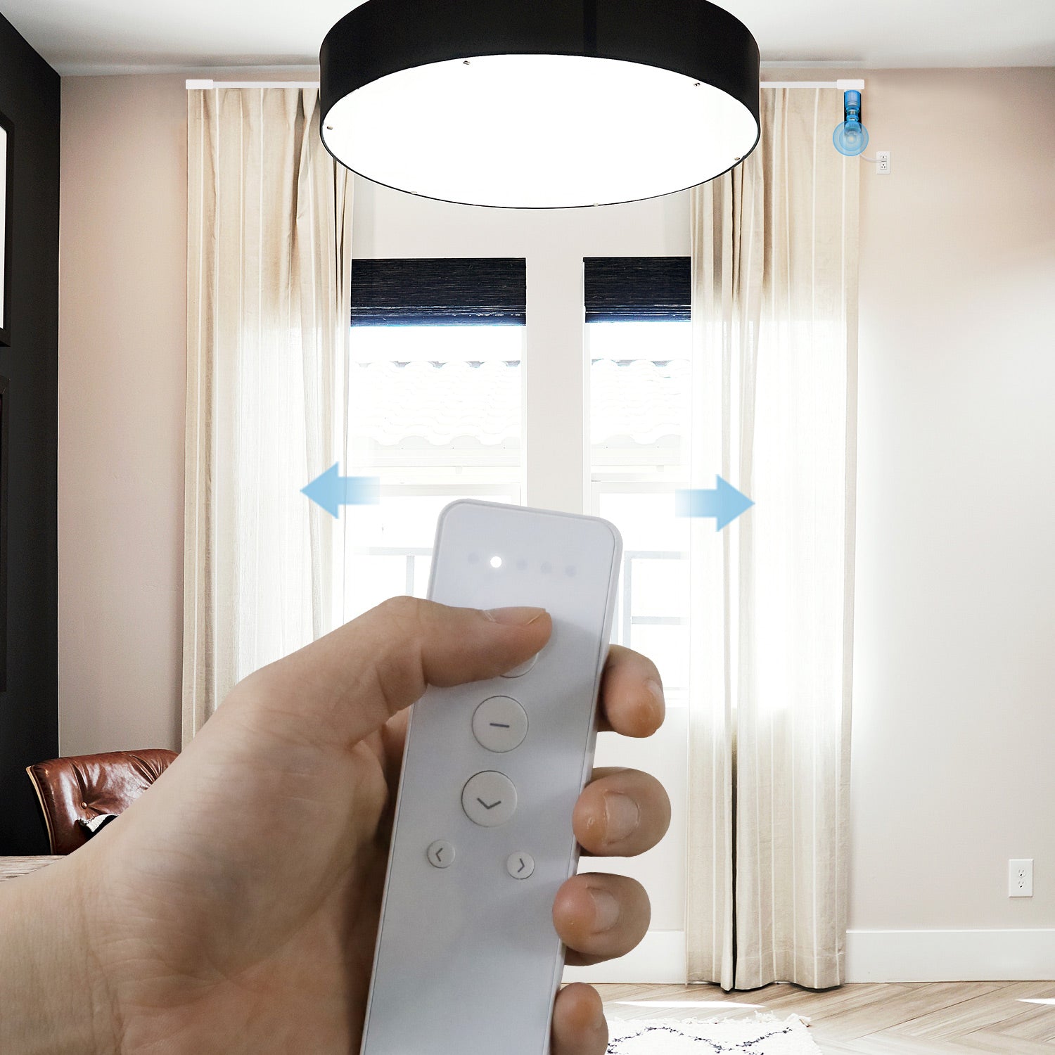 WM82T AC 100-240V 60HZ/50HZ Hardwired Drapery Motor, for Curtain Track ...